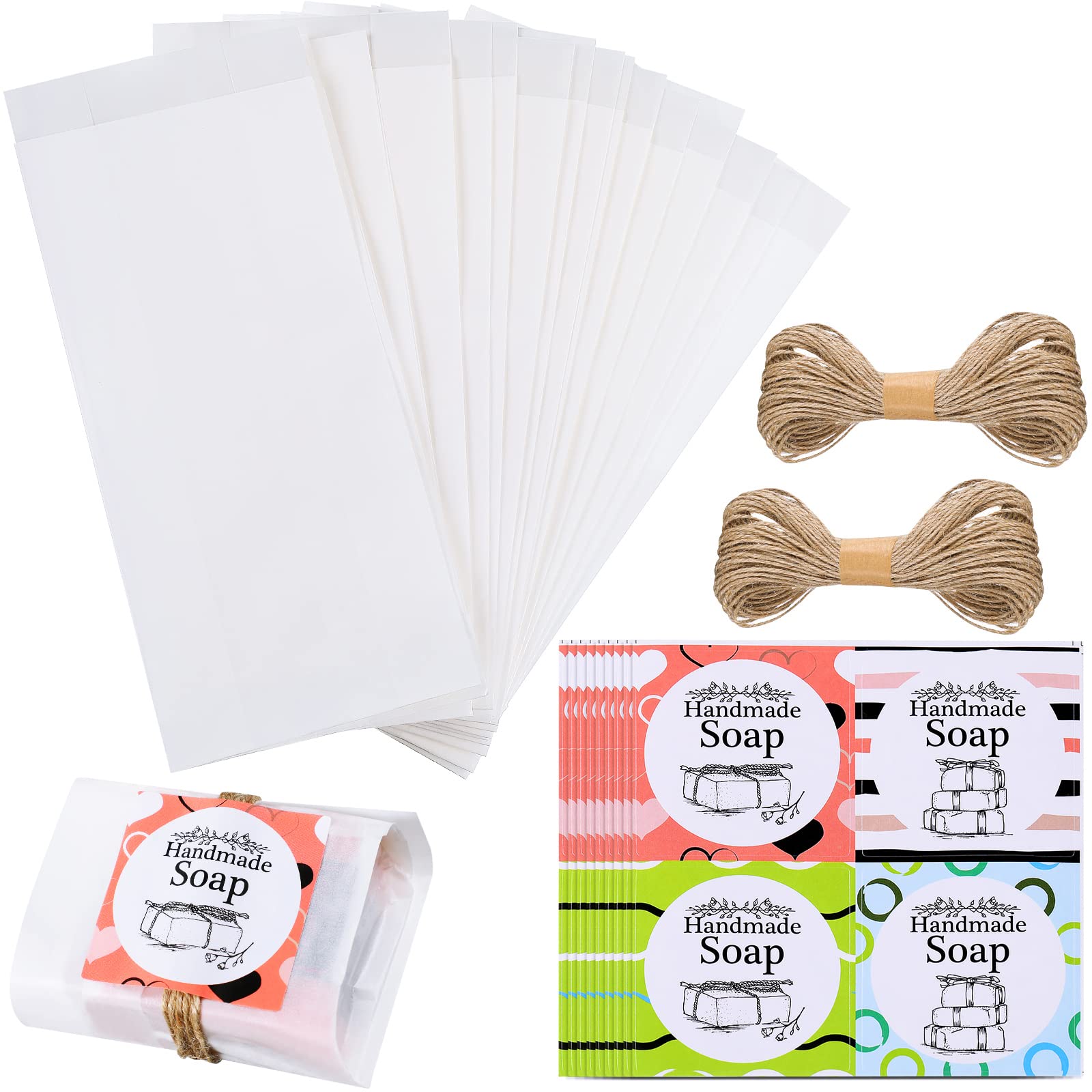 Mua 100 Pack Soap Packaging Set Includes Soap Wrapping 100 Translucent ...