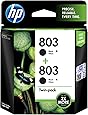 Amazon.in: Buy HP 803 Black Ink Cartridge Twin 2-Pack Online at Low ...