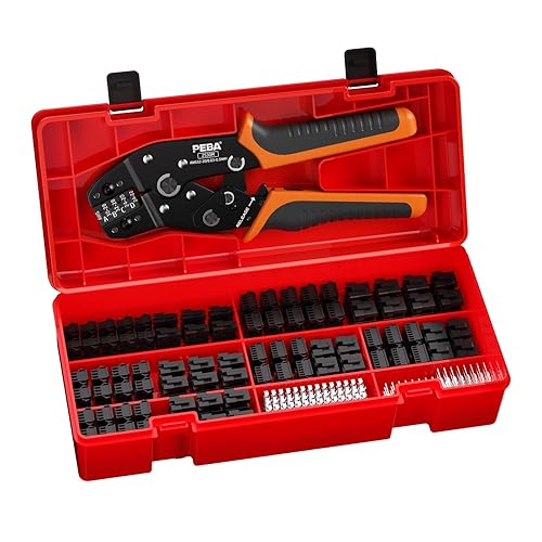 PEBA Crimping Tool Kit - Ratcheting 32-20AWG Crimper + 14 Types JST-SM ...