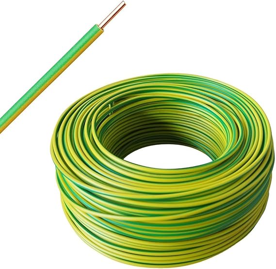 Aderleitung H07 VU, 1 x 6 mm², 10 m, grün/gelb: Amazon.de: Beleuchtung