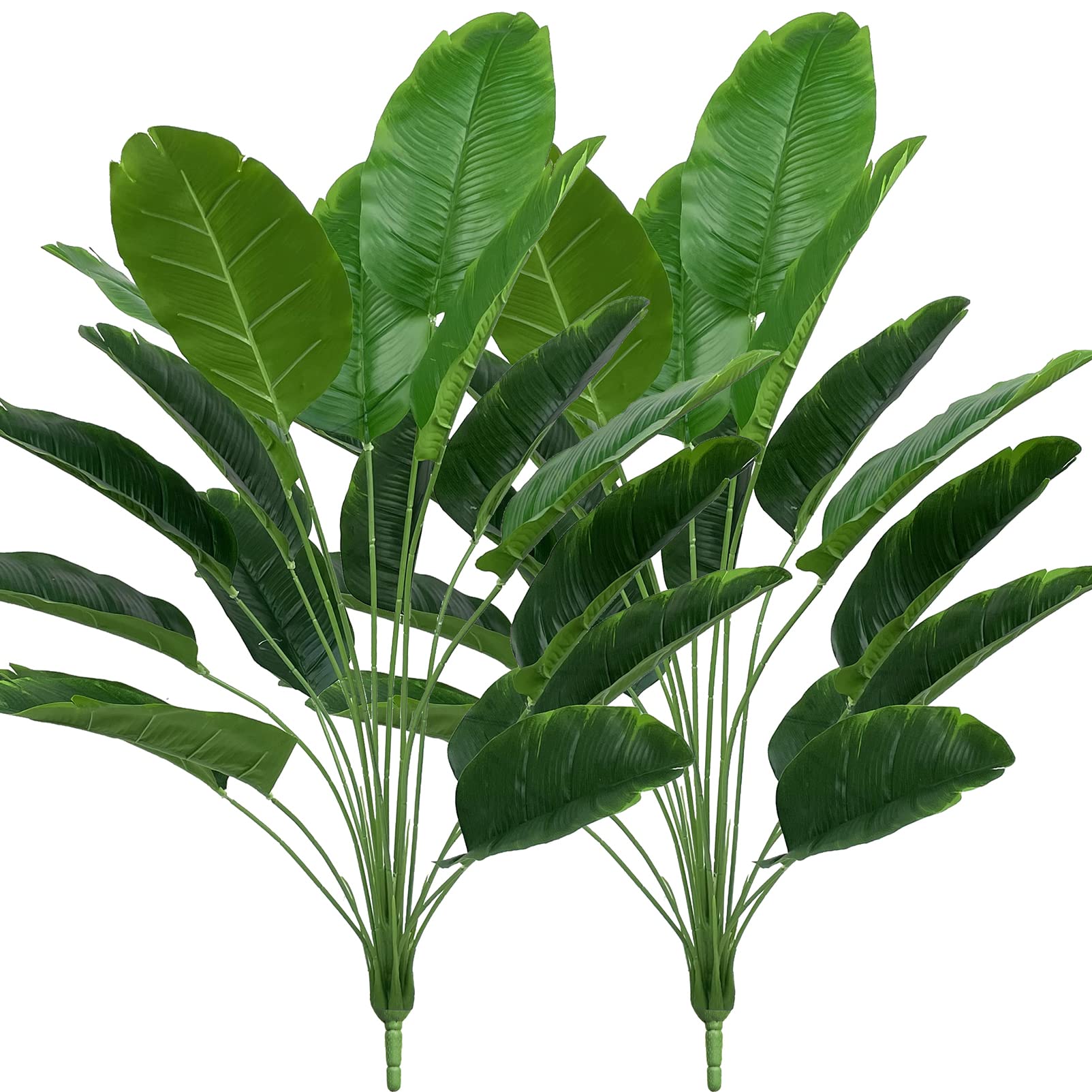 Beebel Artificial Plants Banana 18 Leaves Faux Large Bird of Paradise ...