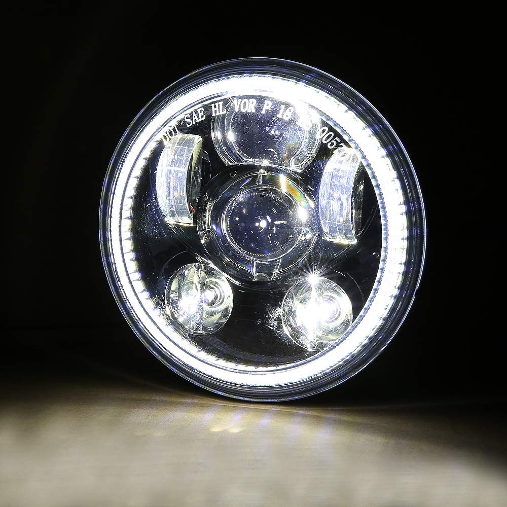 XPCTD 5-3/4 5.75 Round Projector LED Headlight for Dyna Sportster Sreet ...