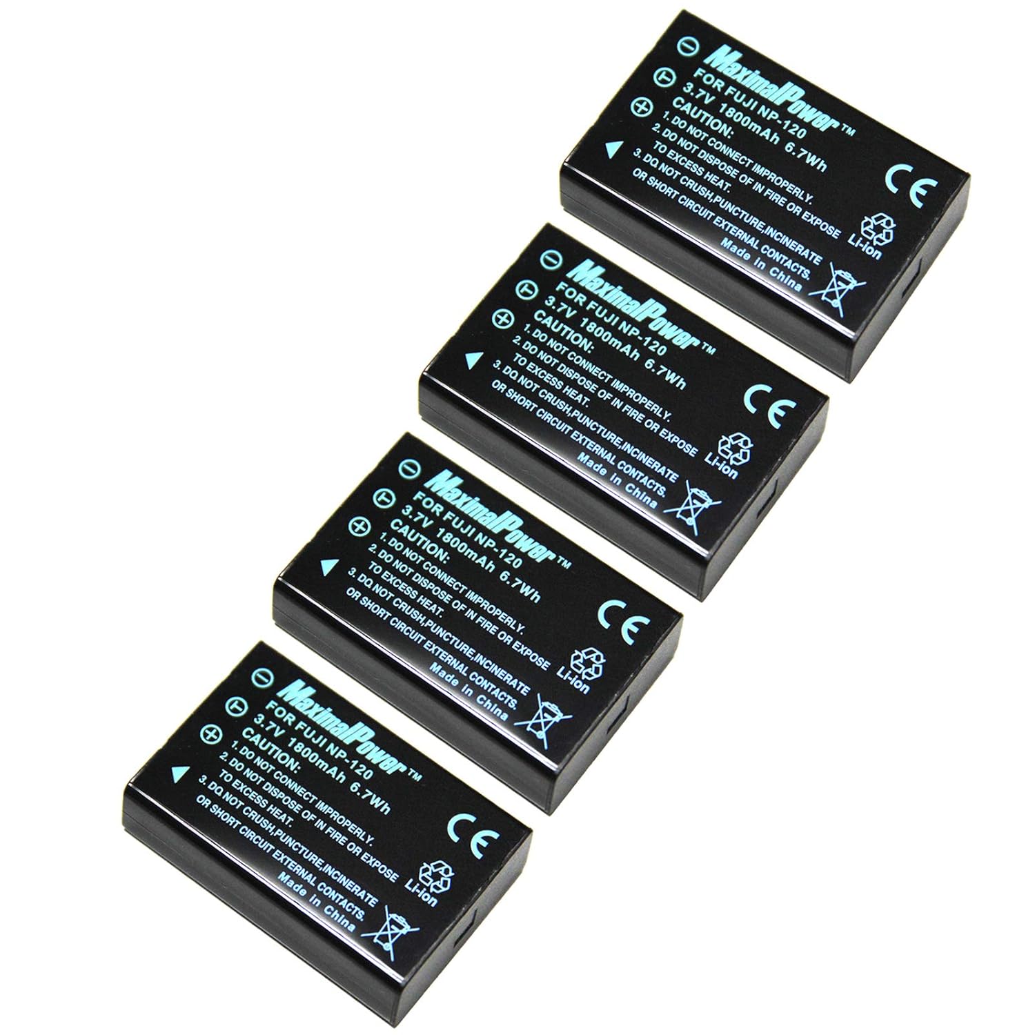 Amazon.com: MaximalPower Camera Battery (4 Pack) for PENTAX D-LI7 Fuji ...