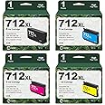 Amazon.com: 712 Ink Cartridge Bundle 712XL Replacement for HP 712 DesignJet Ink for 3ED71A ...
