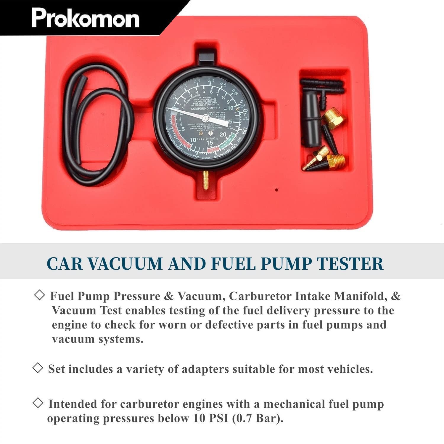 Mua Prokomon Car Vacuum and Fuel Pump Tester Gauge Kit – Fuel Pump ...