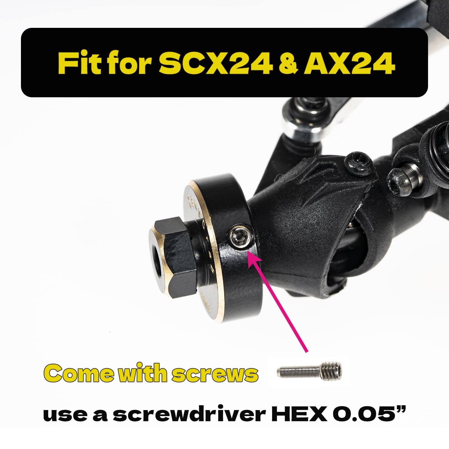 Mua RampCrab Hex Wheel hubs Extension kit +5mm for SCX24 AX24, Brass ...