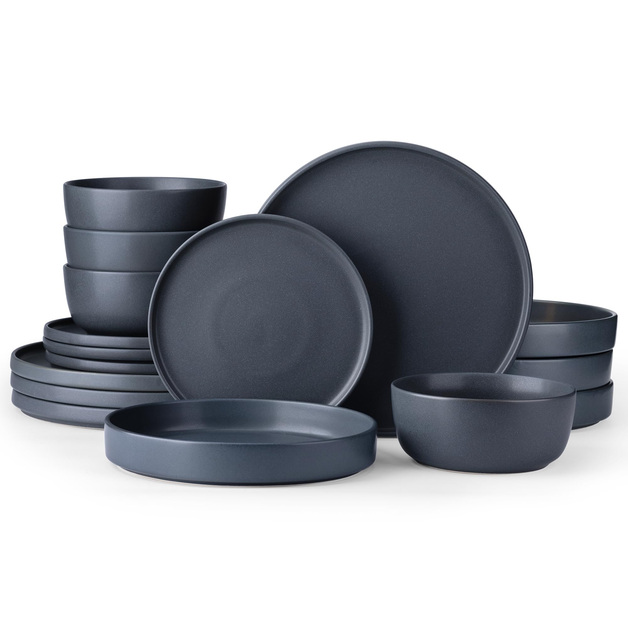 AmorArc Stoneware Dinnerware Sets of 6,Reactive Ceramic Plates and ...