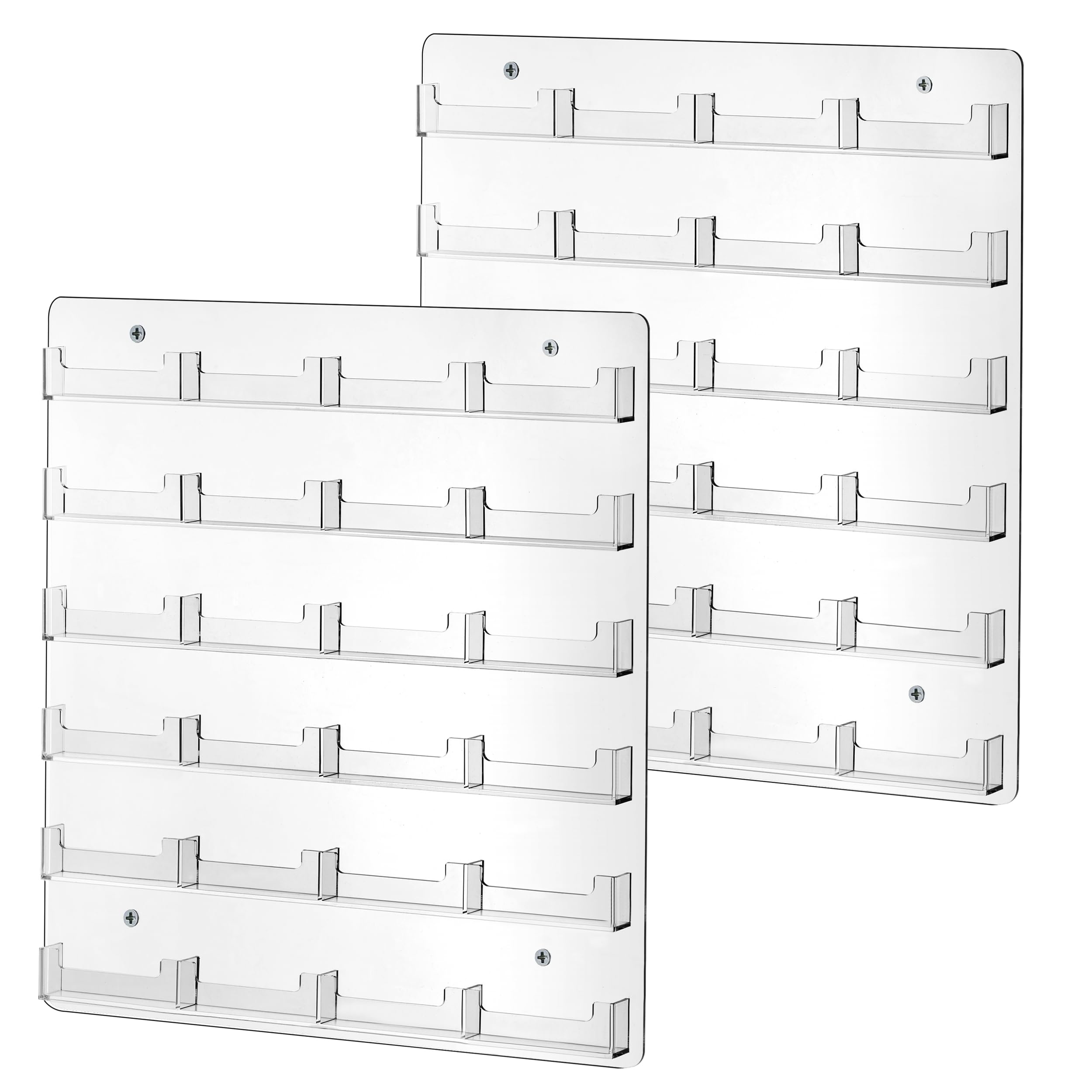 HBlife Clear Acrylic Business Card Holder Wall Mount Sticker Display ...