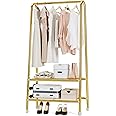 Amazon.com: Gold Garment Rack, Metal Clothes Racks, Sturdy Clothing ...