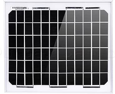 Amazon.com : NUZAMAS 10W 12V Solar Panel Aluminium Frame Battery ...