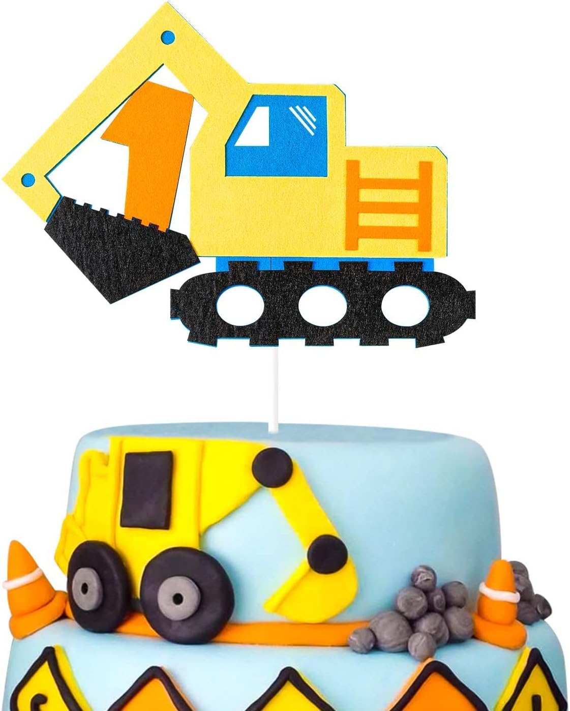 BeYumi Construction Truck 1st Birthday Cake Topper Decoration ...