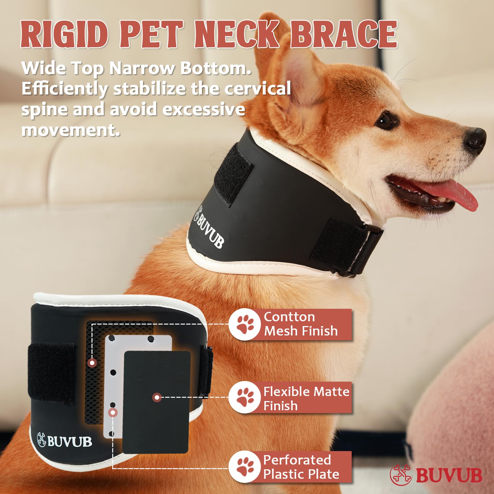 Mua BUVUB Dog Neck Brace Supports Pet's Necks with Cervical Vertebral ...