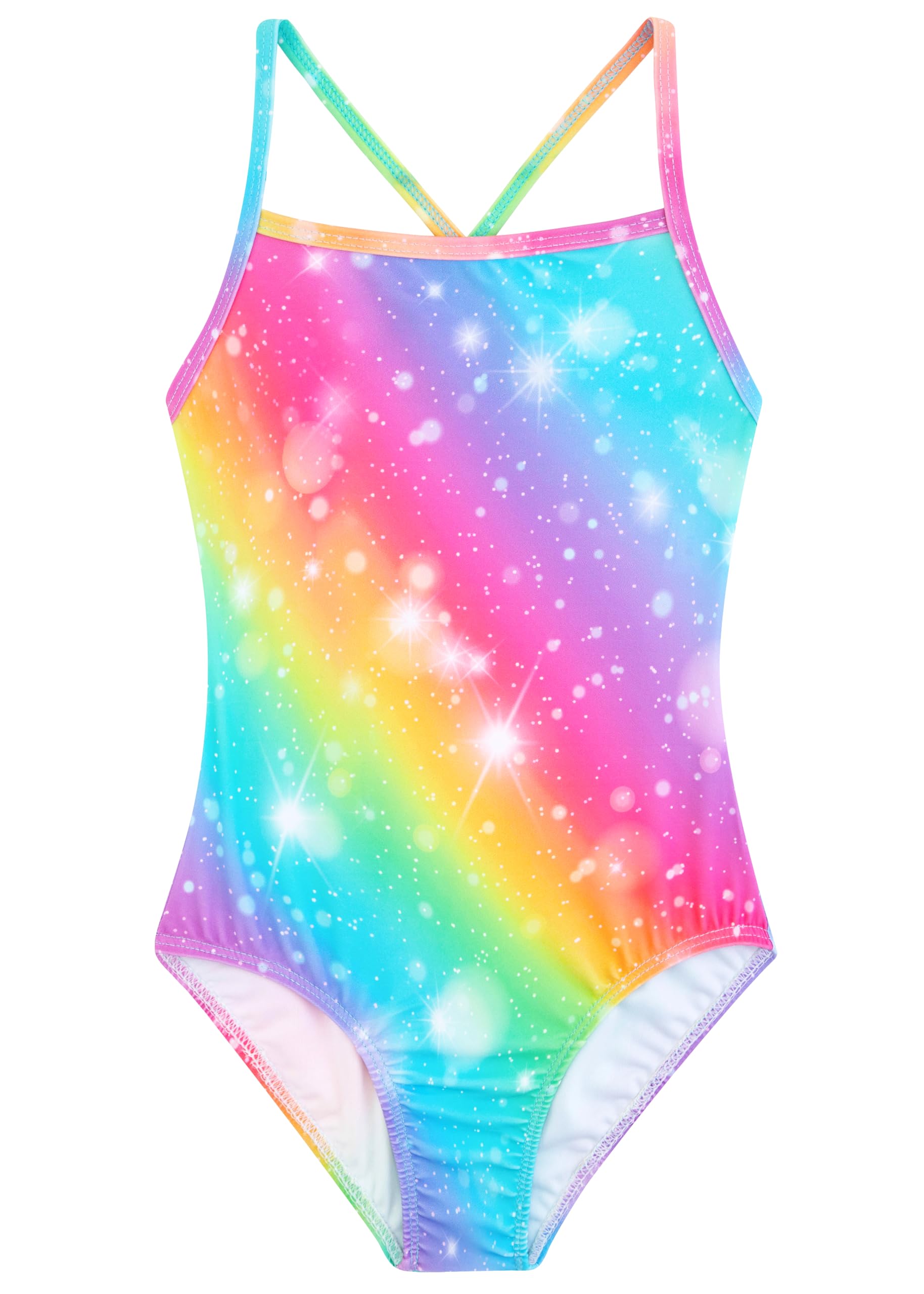 Belovance Girls Swimsuits One Piece Bathing Suit with Criss Corssback ...