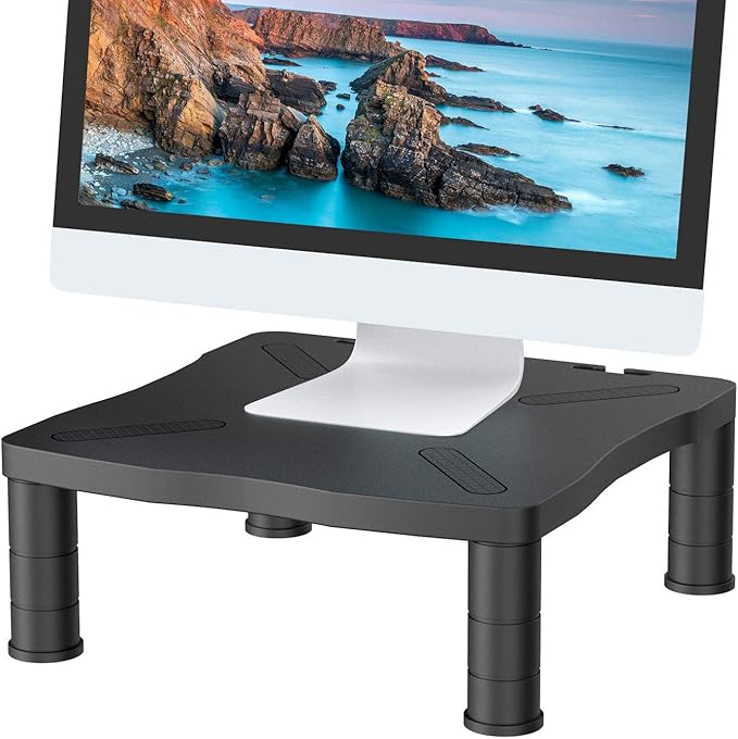Amazon.com : HUANUO Monitor Riser Stand - 3 Height Adjustable Monitor ...