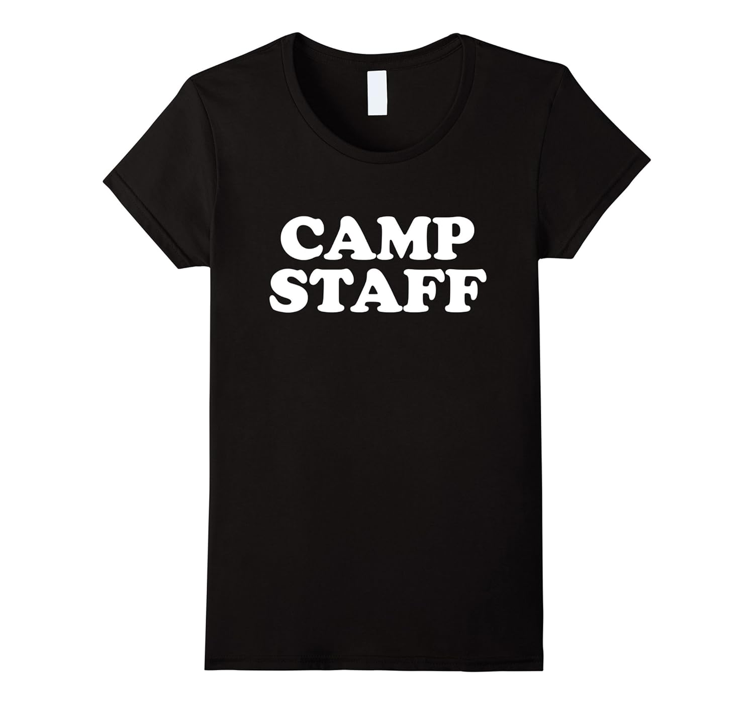 Camp Staff White Letter On Black T Shirt Camping Summer Camp-4LVS ...