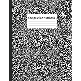 Giant Black Composition Notebook with 500 pages college ruled paper. 8. ...