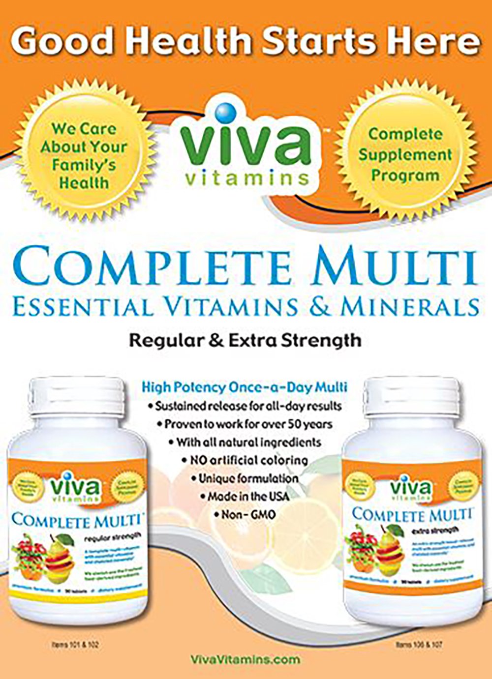 Viva Vitamins Complete Multi Extra Strength