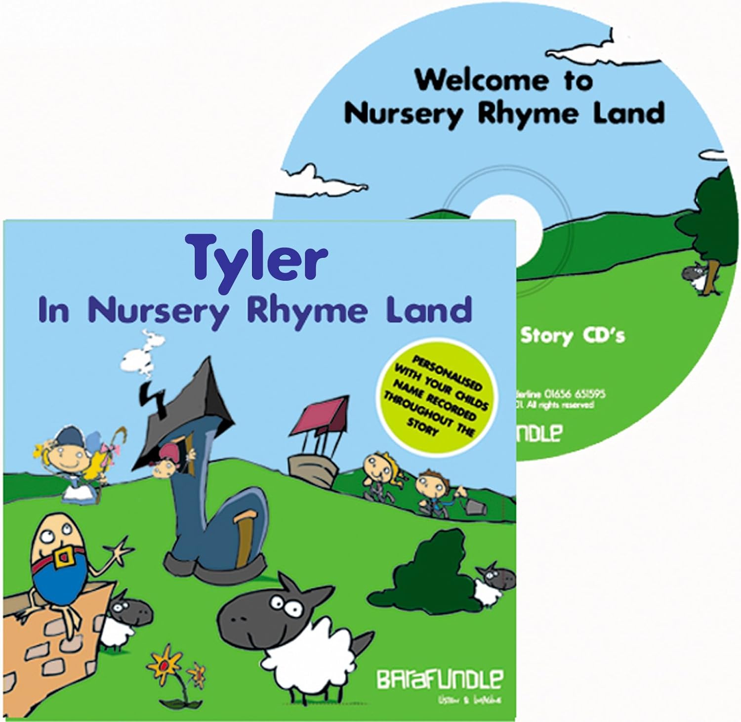 Barafundle Personalised Story CD Tyler in Nursery Rhyme Land – BigaMart