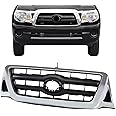 Amazon.com: CarPartsDepot Front Grille Bumper Grill Chrome Shell With ...