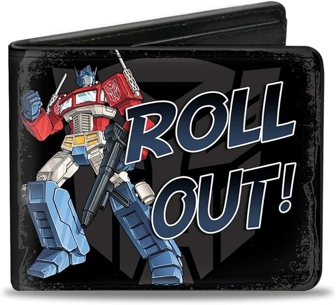 Buckle Down Men's Wallet Optimus Prime Roll Out/autobot Logo Black/gray ...