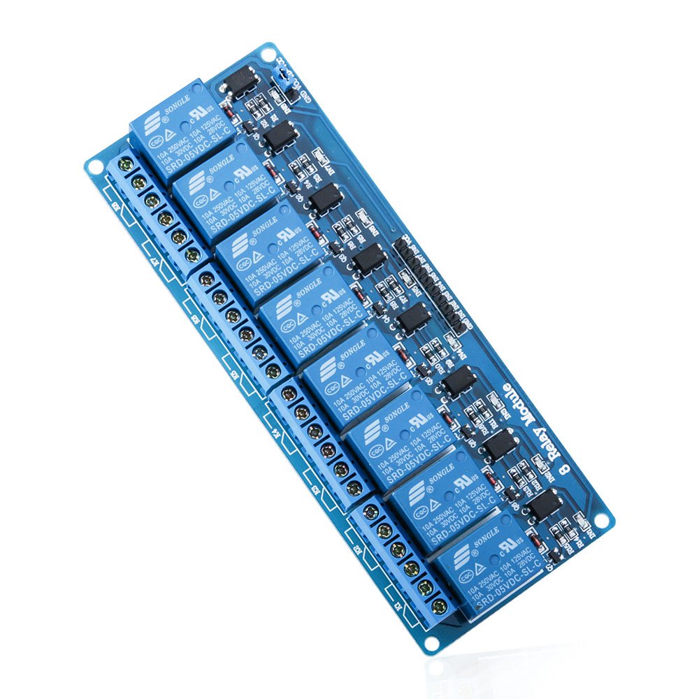Mua ELEGOO 8 Channel DC 5V Relay Module with Optocoupler for Arduino UNO R3 1280 DSP ARM PIC AVR ...