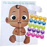 Amazon.com: Funny Baby Shower Game - Pin The Pacifier - Includes 24 ...