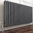 iBathUK | 600 x 1177 mm Traditional Cast Iron Anthracite Triple Panel ...