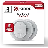 Kidde Smoke Detector, 10-Year Battery Powered, Voice Alerts, LED ...