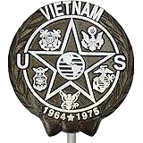 Amazon.com: WWII Aluminum Grave Marker, Cemetery Memorial Flag Holder, Veteran Plaque, Made in USA