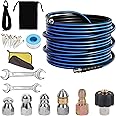 Amazon.com: AMOPRO Sewer Jetter Kit for Pressure Washer, 5800PSI Drain Cleaner Hose 1/4 Inch NPT ...