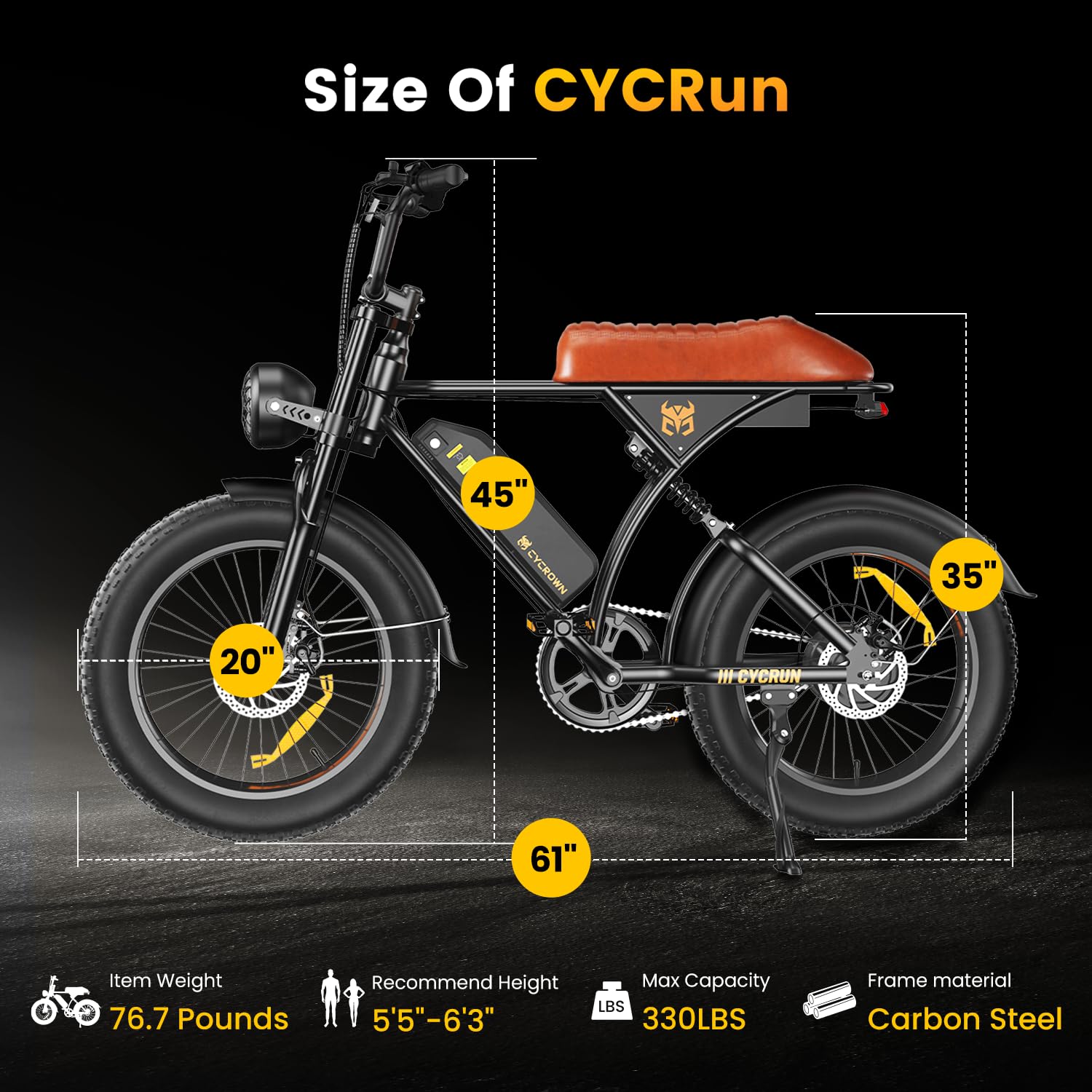 Mua CYCROWN Electric Bike for Adults 1000W/1500W Peak Motor,20/28MPH 38 ...