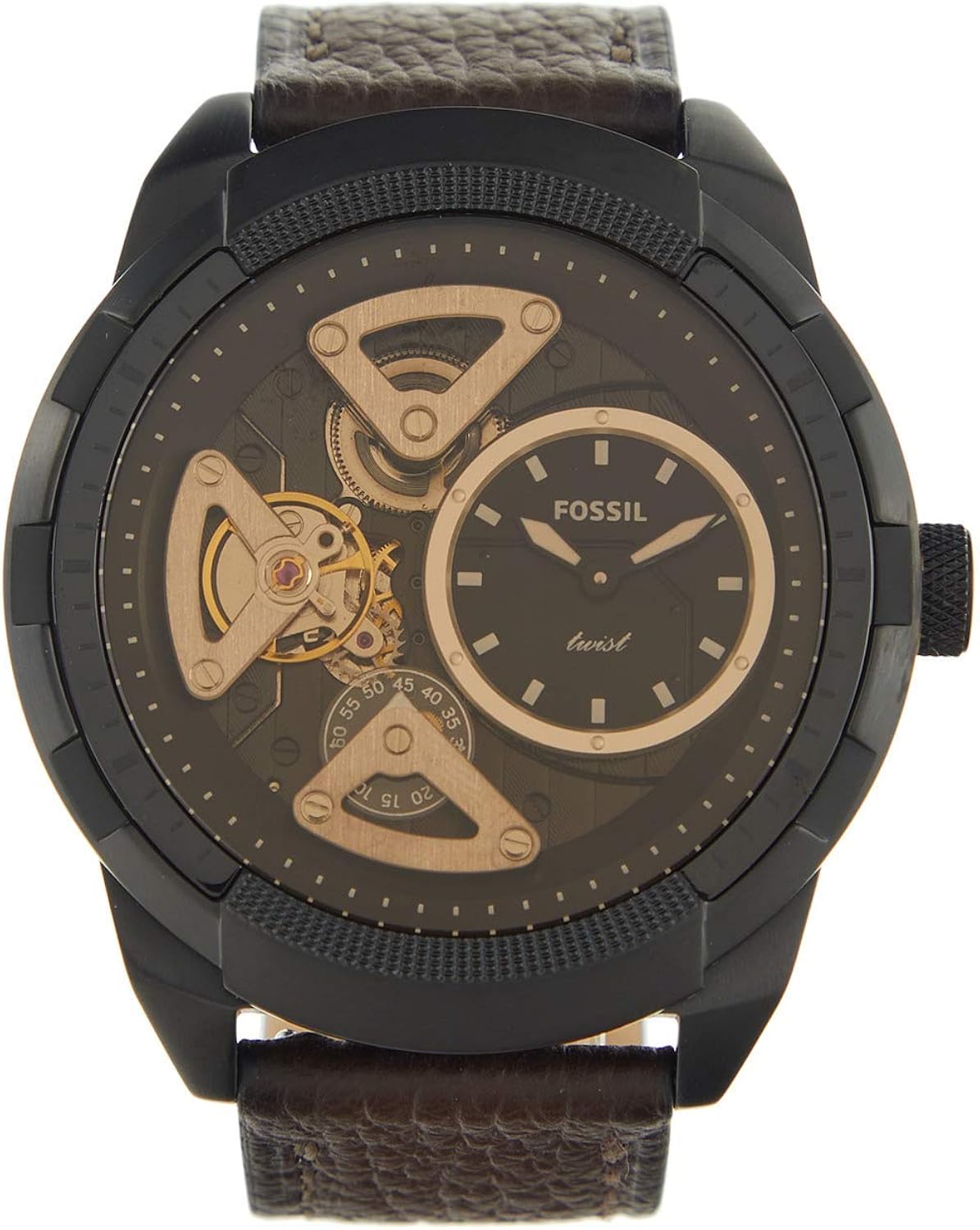 Amazon.com: Fossil Men's Bronson Twist Stainless Steel Mechanical Hand ...