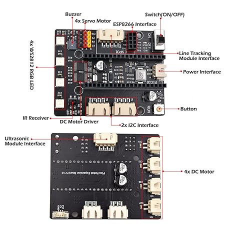 Mua Adeept 4WD Omni-Directional Mecanum Wheels Robotic Car Kit for ...