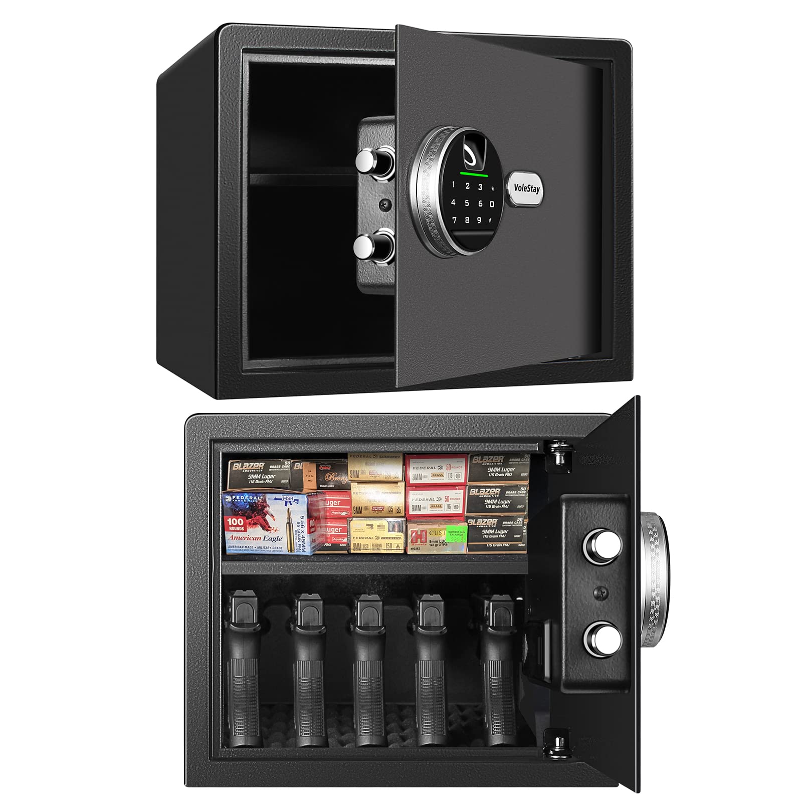Biometric Home Safe, Fingerprint Gun Safe Lock Box,Money Box for ...