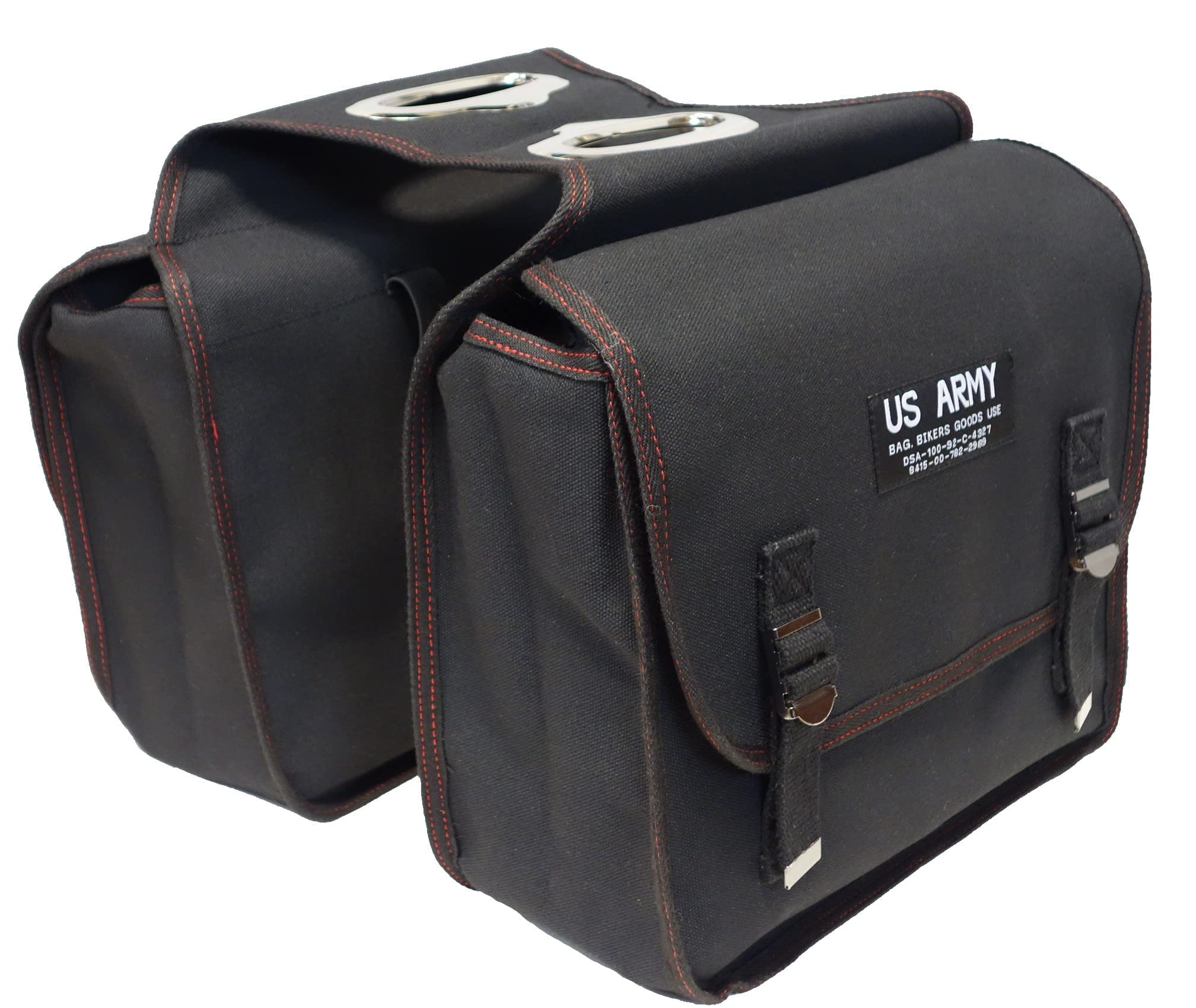 Mua Army Bag â US ARMY Side Bag (Army Saddlebag) Black/Red Stitching ...