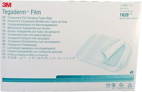 Amazon.com: Tegaderm Transparent Dressing, 6 x 8 Inch, 10 Count by ...