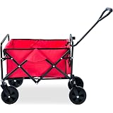 Chariot de transport pliant Charette à main avec Roues en plastique et ...