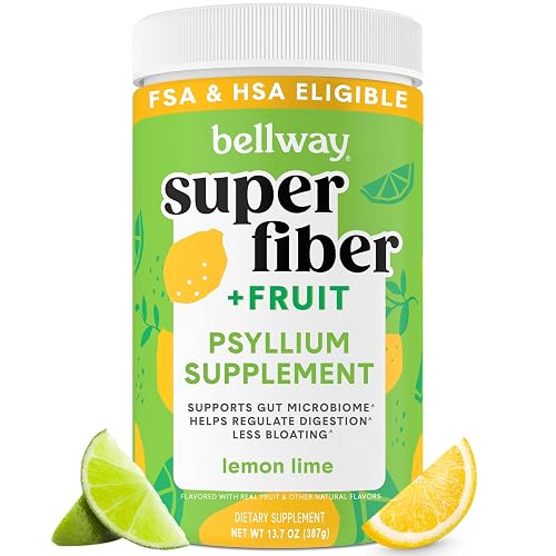 Bellway Super Fiber Powder + Fruit, Sugar Free Organic Psyllium Husk ...