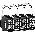 Puroma 2 Pack Combination Lock 4 Digit Outdoor Waterproof Padlock for ...