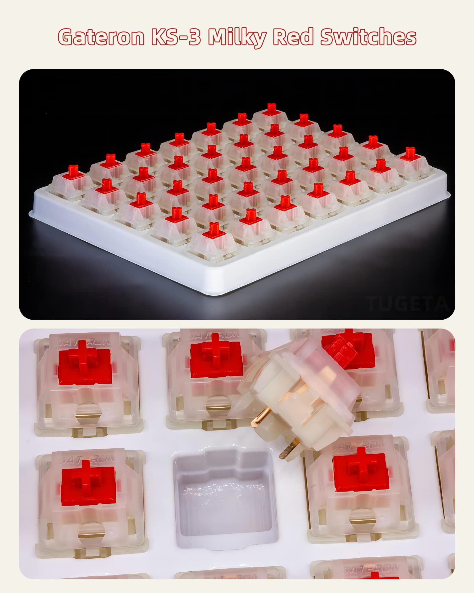 Mua tugeta Red Switches - Smooth and Quiet Linear 5 Pin MX Mechanical ...