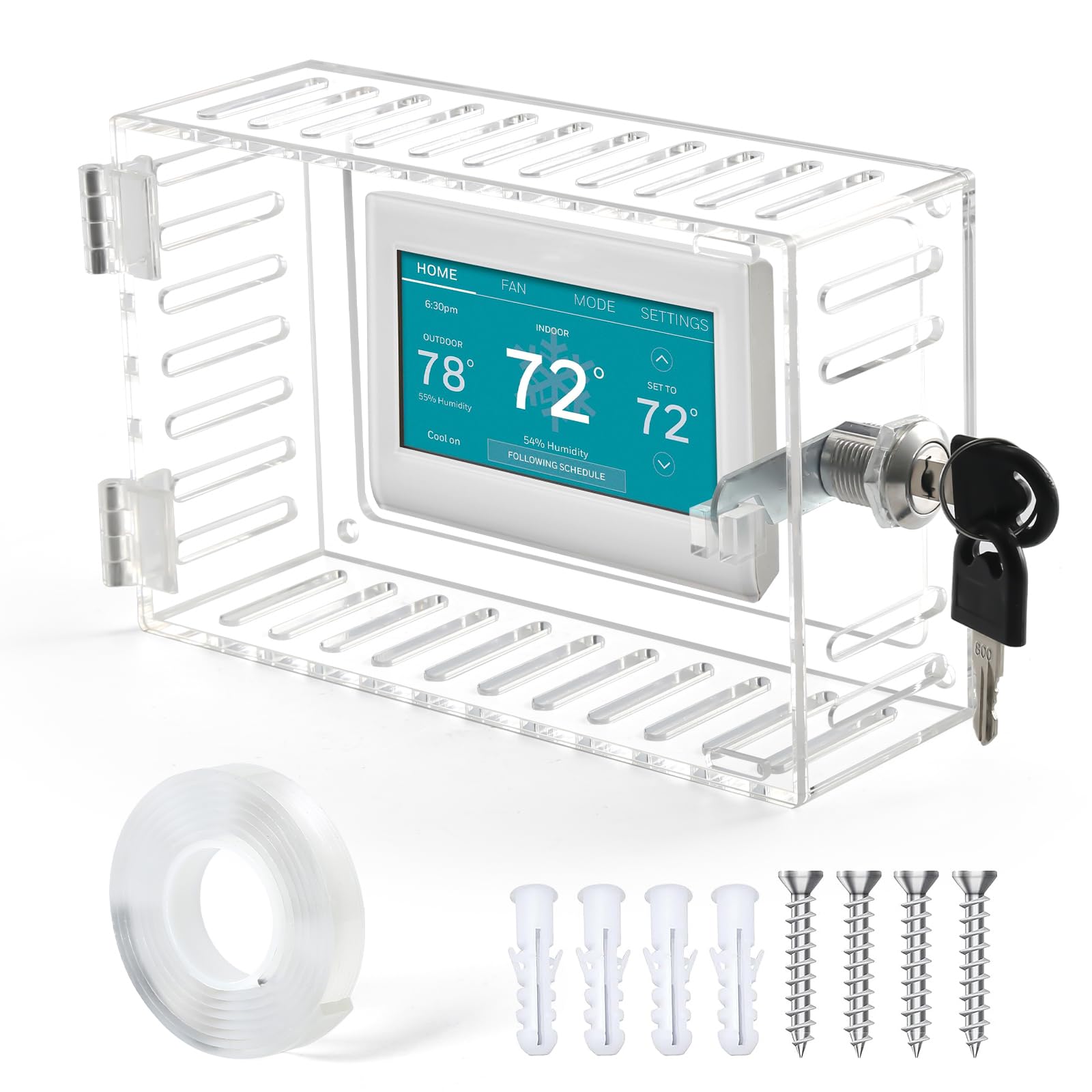 Mua SUTINE Thermostat Lock Box with Key, Universal Acrylic Thermostat ...