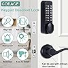 CODACE Combination Lock with Keypad, Black, 100% Mechanical Structure ...