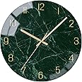 Amazon.com: VIKMARI Glass Wall Clock Silent Non Ticking Wall Clock- 12 ...