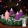 Amazon.com: Daord D2 x H4 Advent LED Candles Set of 4 Christmas LED ...