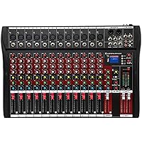 Amazon.com: BOMGE CTX 8/12/16 Channel Audio Mixer Sound Mixing Console with Bluetooth USB,PC ...