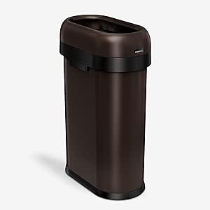 Amazon.com: simplehuman 50 Liter / 13.2 Gallon Slim Open Top Trash Can ...