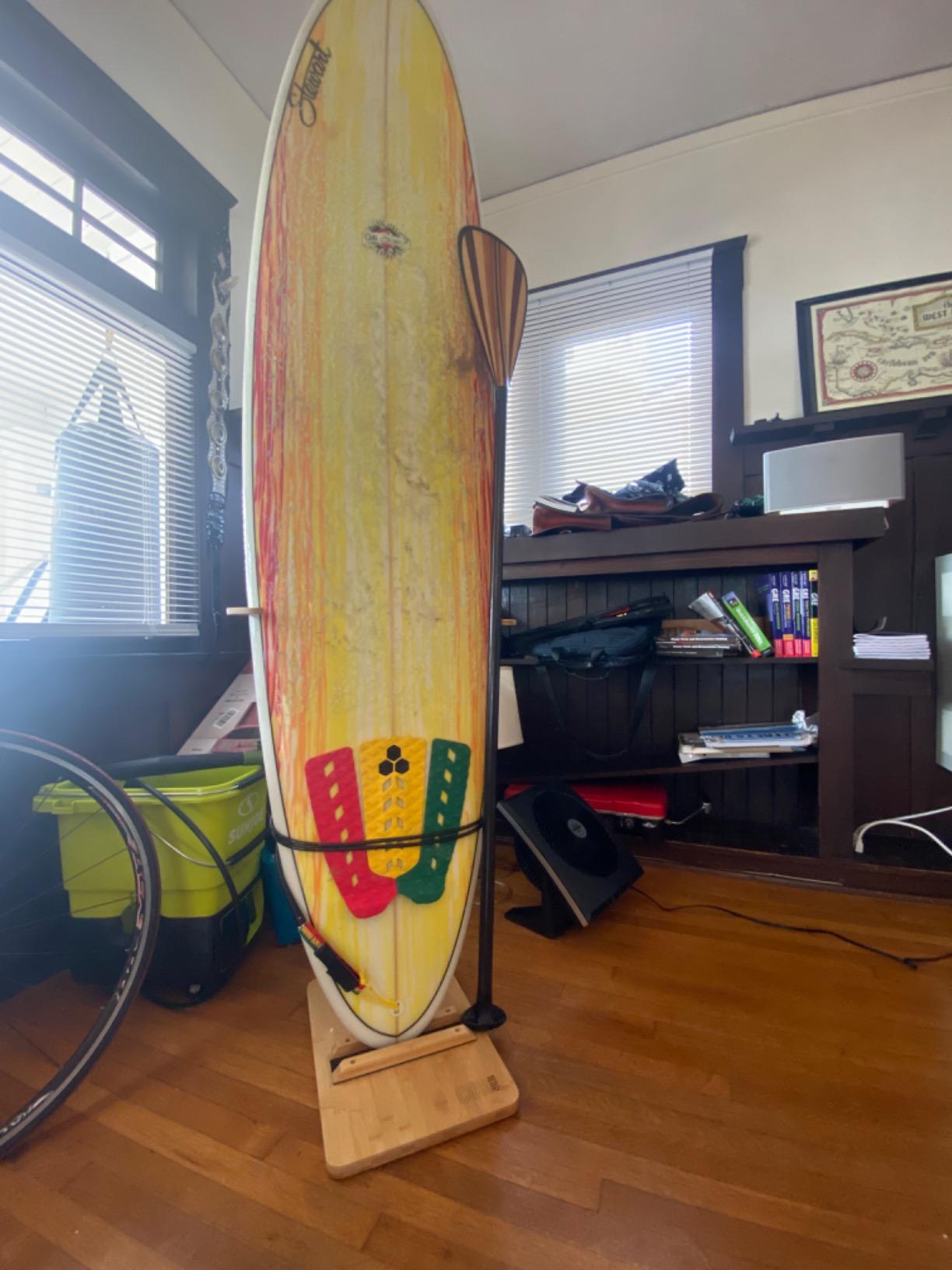 $22/mo - Finance COR Surf Bamboo Surfboard Stand | Premium Standing ...
