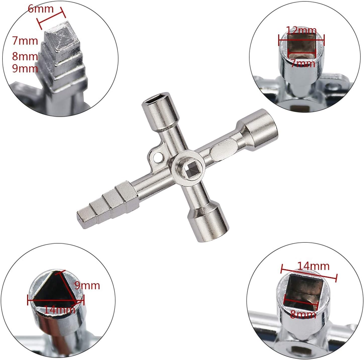 Minimprover 7 in 1 Radiator Key UK & 4 Sets for Meter Box Key Gas Meter ...