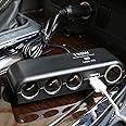 Amazon.com: 4 Way Car Charger Splitter Power Adapter with Multi Socket ...