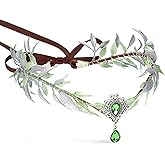 Amazon.com : MOSTORY Handmade Green Woodland Elf Crown - Forest Fairy Headpiece Elven Circlet ...